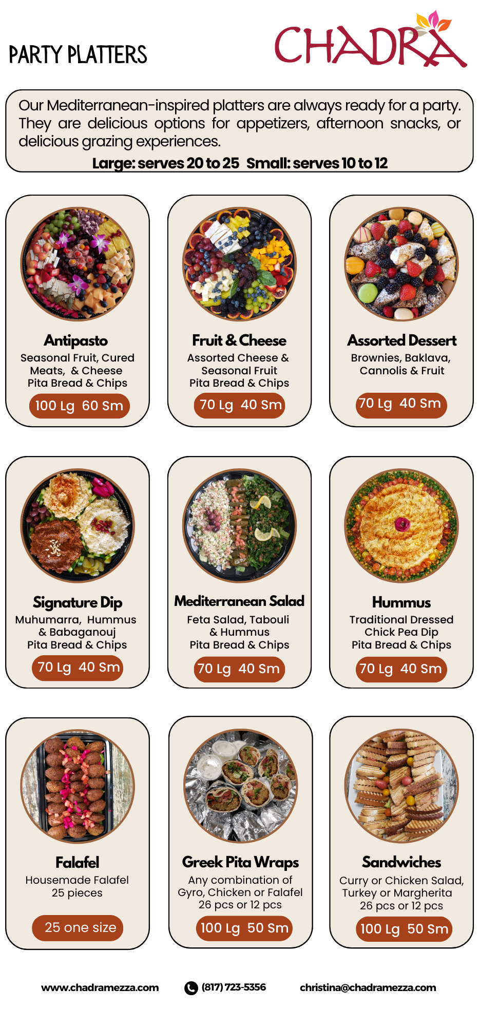 Party Platters – Chadra Mezza and Grill